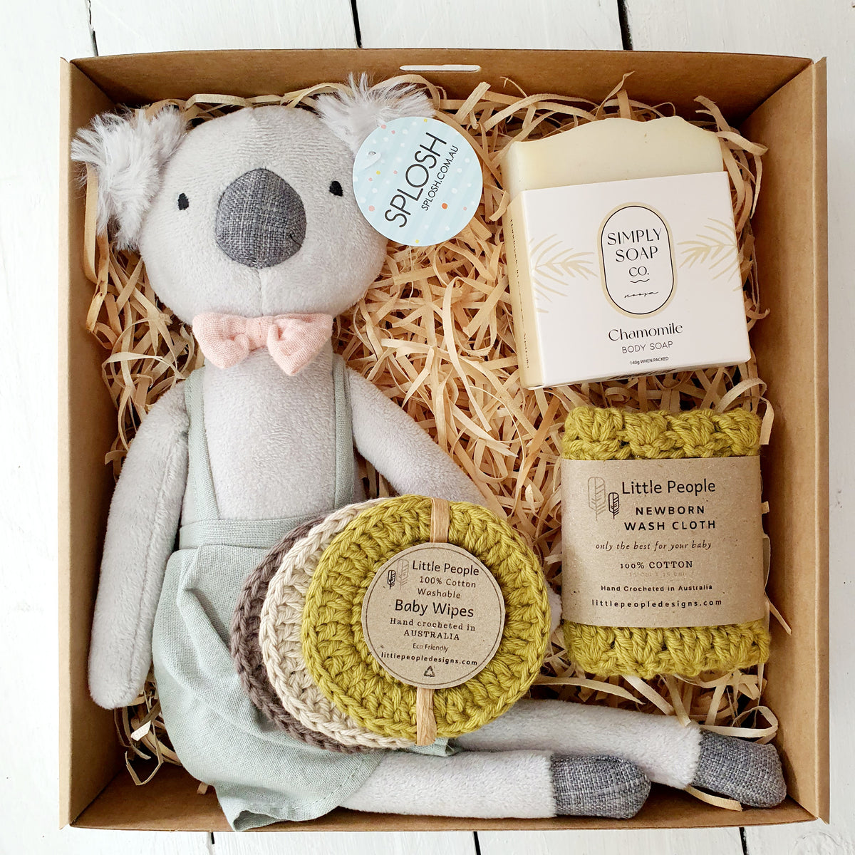 Koala in a Box - Newborn Baby Gift Box - Olive – Zoya Collective